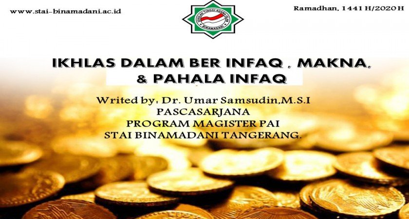 MAKNA INFAQ DAN PAHALA BERINFAQ - Institut Binamadani Indonesia ...